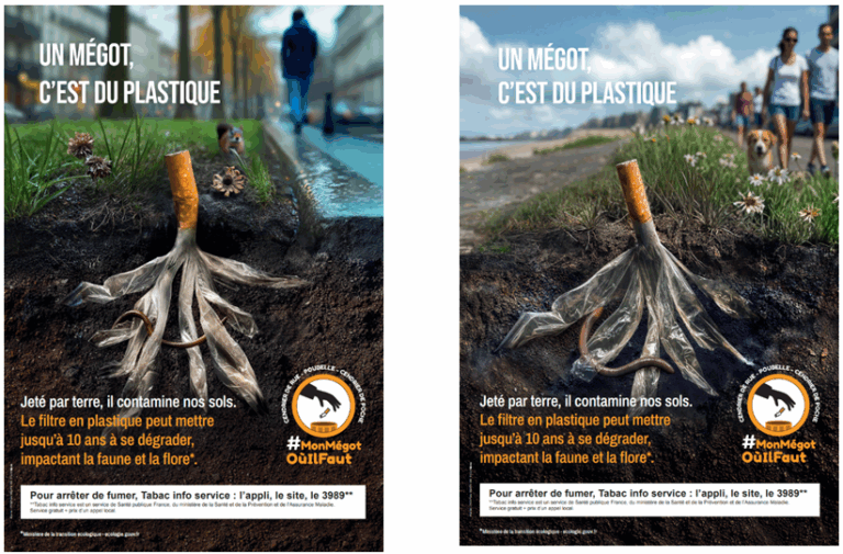 Campagne Alcome - Un mégot c'est un plastique - ANEL